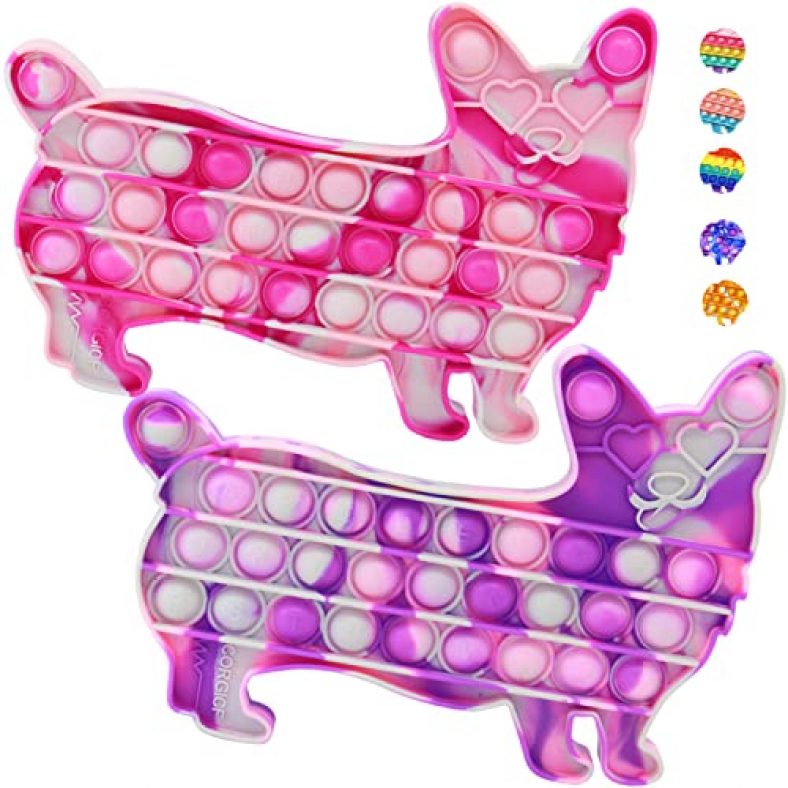 2 Pack Cute Animal Dog Push Pop up its Bubble Sensory Fidget Toy ...
